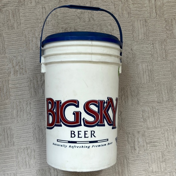 Big Sky Beer | Kitchen | Big Sky Beer Bucket Cooler Bucket Insulated Styrofoam Cooler Vintage 6 ...